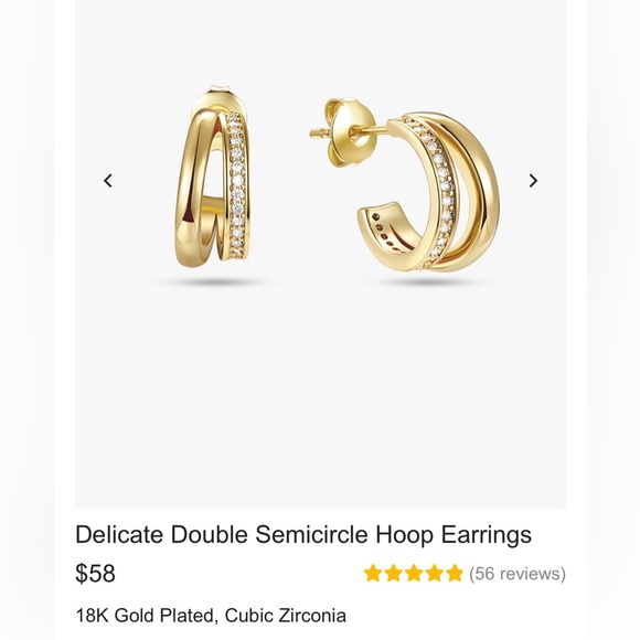 Ana Luisa | Jewelry | Delicate Double Semicircle Hoop Earrings 8 K Gold ...